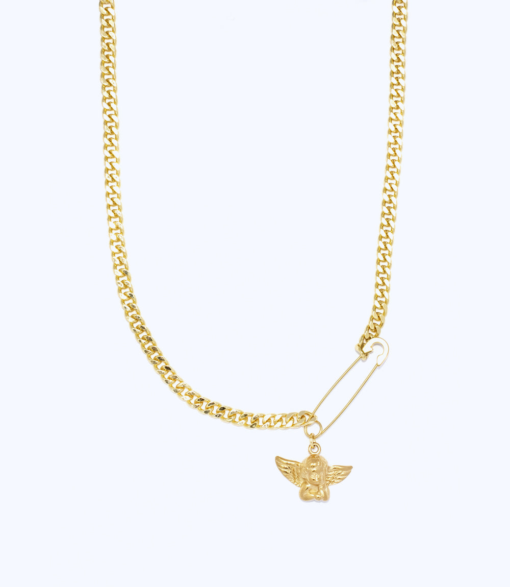 The Gold Safety Angel Chain – DALMATA